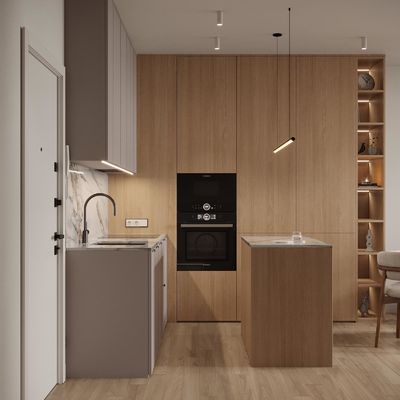 Kitchen Units Hotel Small Kitchen Apartment Kitchenette With Led Lighting